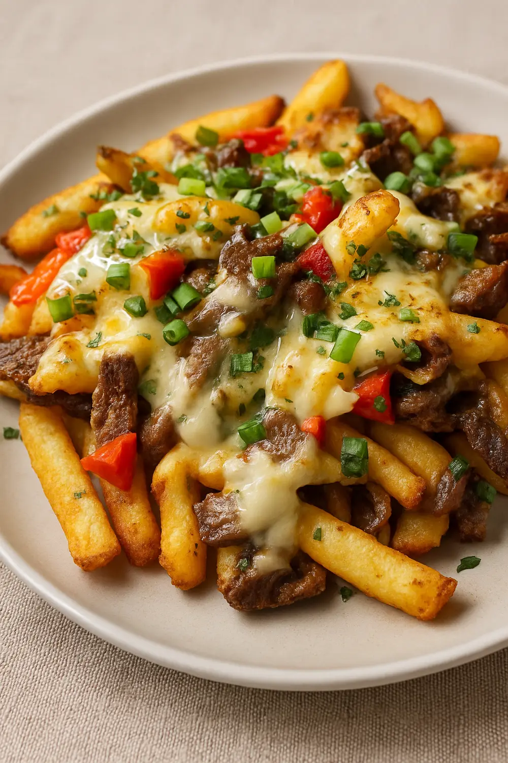 Loaded Philly Steak Cheese Fries