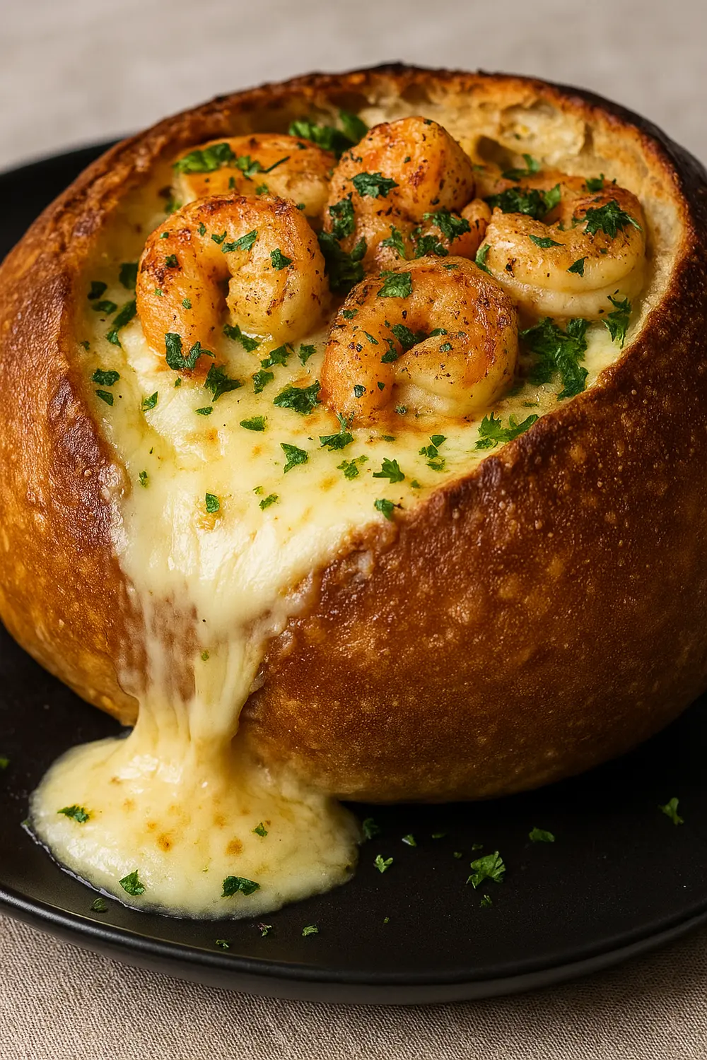 The Best Stuffed Seafood Bread Bowl